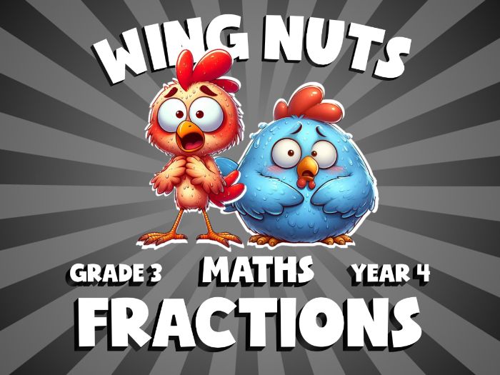 Fractions WING NUTS Maths Game | No-Prep Year 4 Review Activity ...