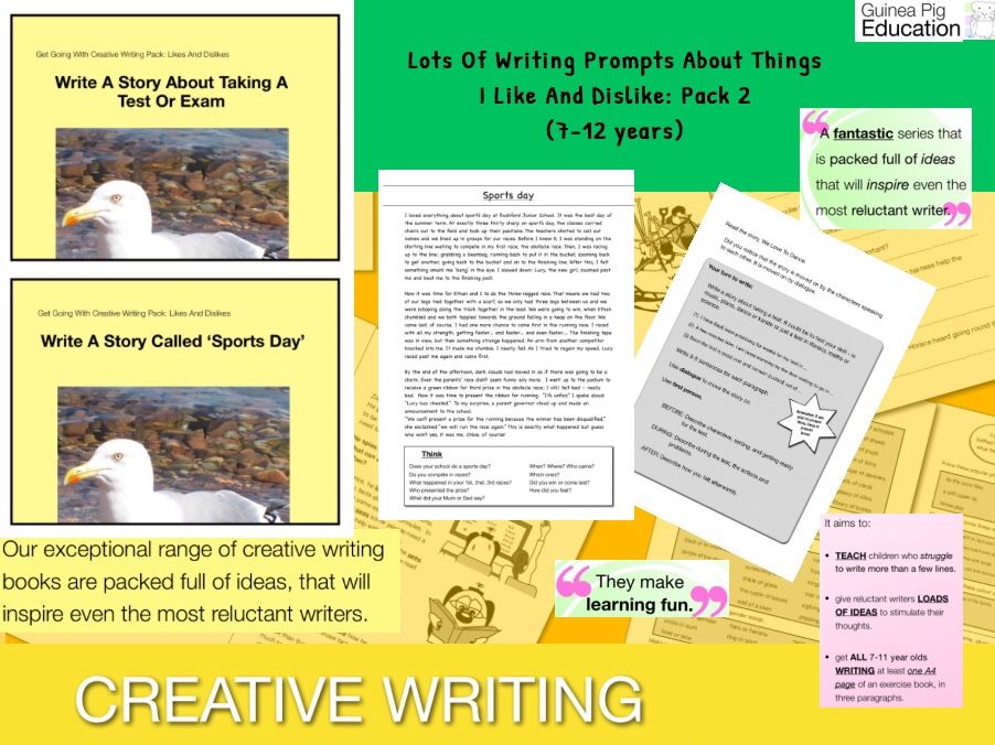 Pack 2: Lots Of Writing Prompts About Things I Like And Dislike (7-11 ...