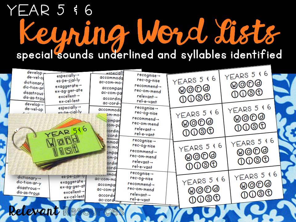 Word List For Year 5 6 Teaching Resources Word List For Year 5 6 Teaching Resources