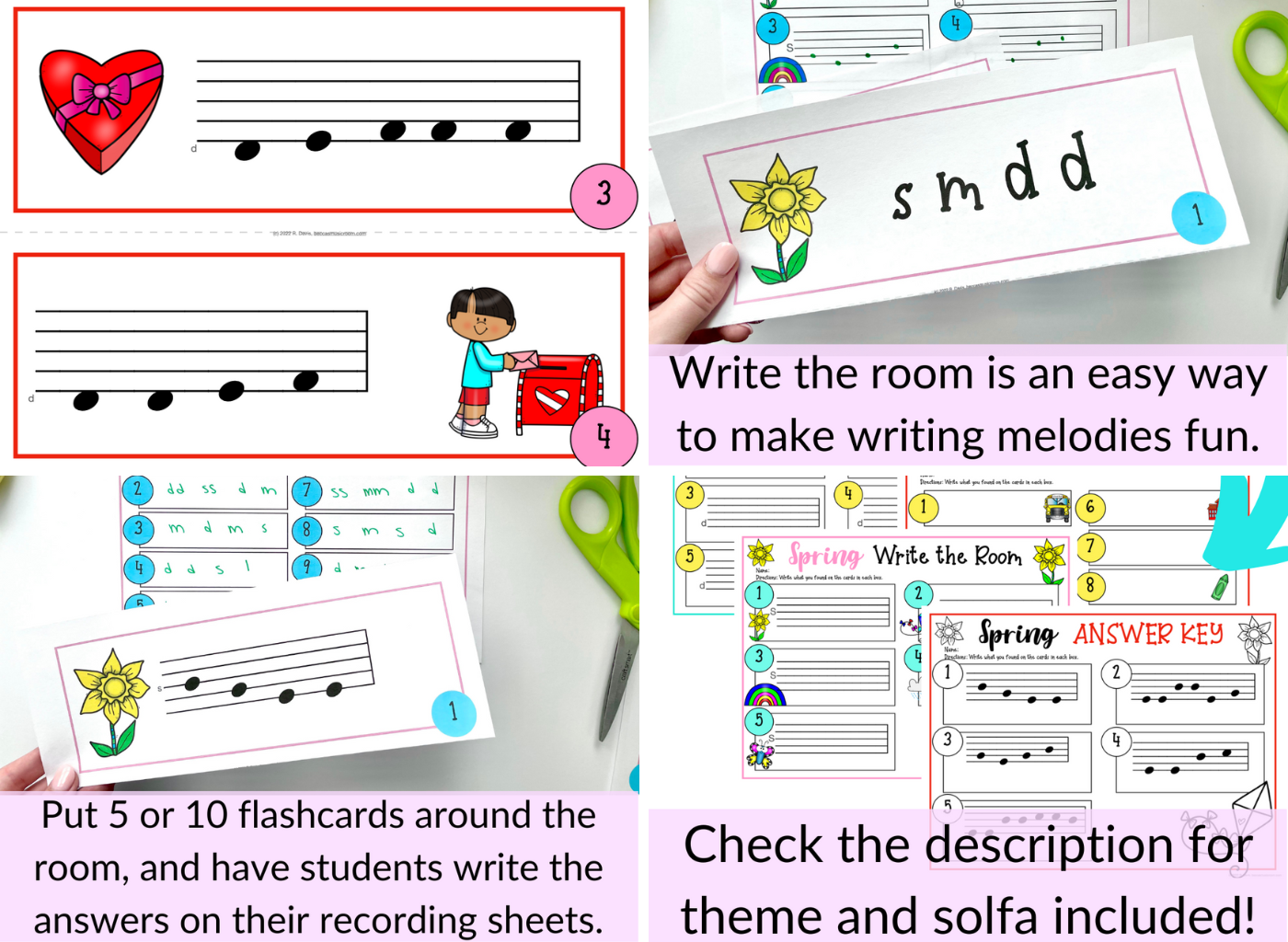 Do Re Mi Valentine's Day Write the Room for Music Lessons | Teaching ...
