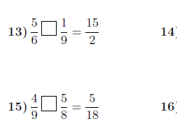 Missing operations between fractions worksheet no 2 (with answers ...