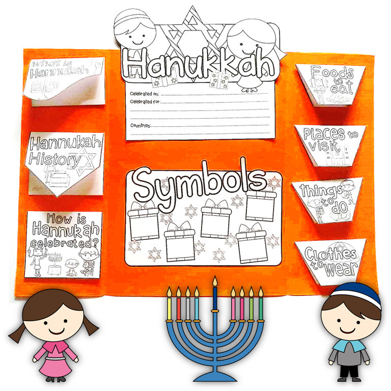 Hanukkah Lapbook with Reading Comprehension Activities | Teaching Resources