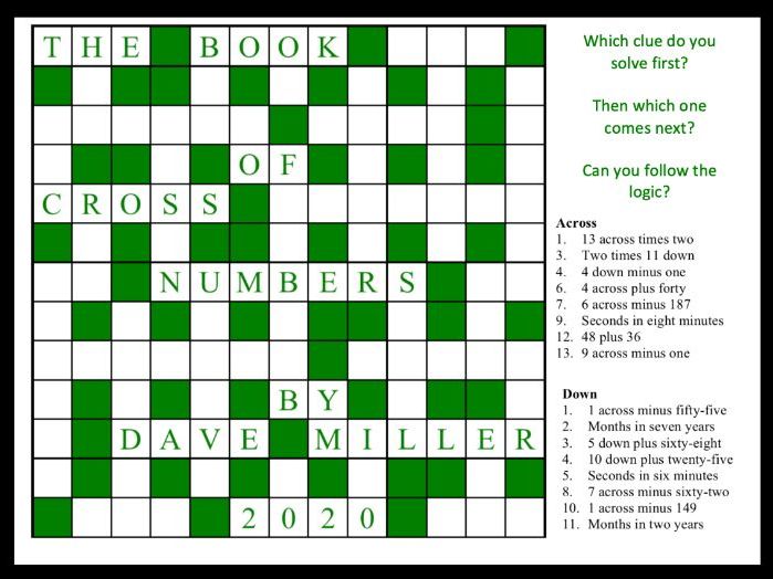 The Book of Cross Numbers, Secondary | Teaching Resources