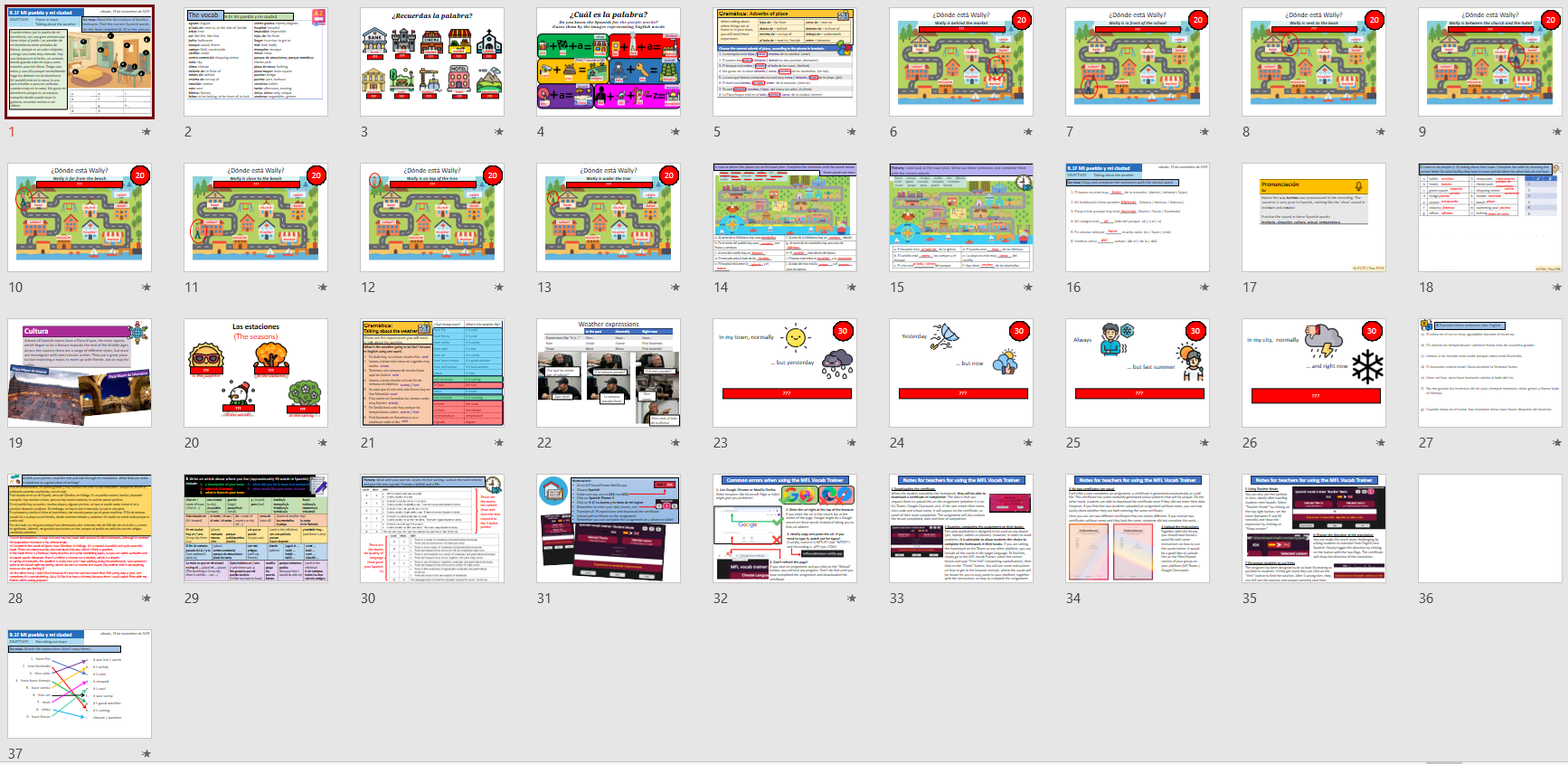 9.1F Mi pueblo y mi ciudad | Teaching Resources