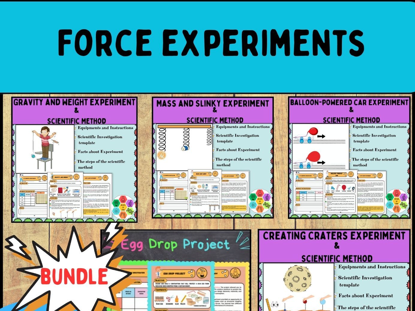 Force experiments : STEM activities and Scientific Method | Teaching ...