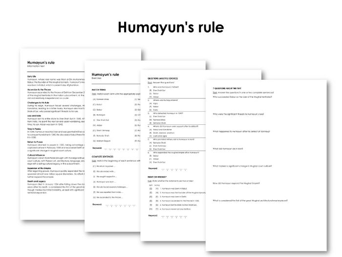 Humayun's rule | Teaching Resources