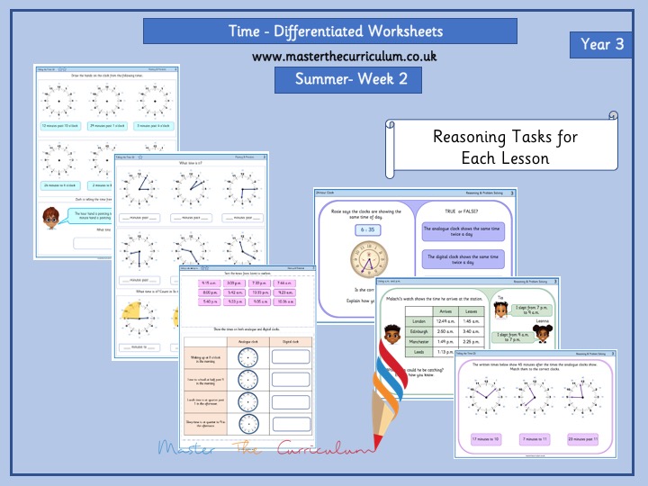 Telling the Time Games and Worksheets: KS1, KS2 Maths Resources ǀ Tes