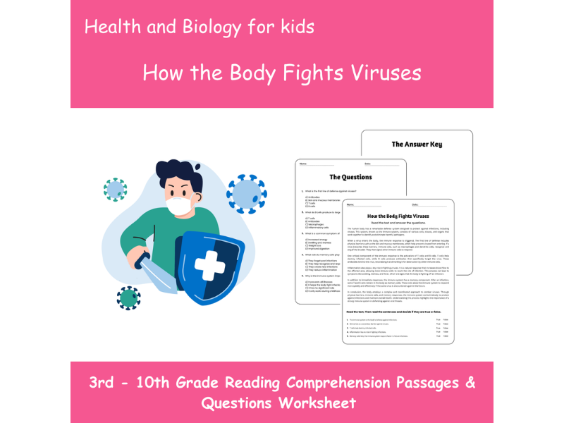 How the Body Fights Viruses Reading Comprehension Passages & Questions ...