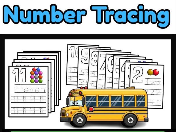 Number Tracing Worksheets 1-20 for Kindergarten & Preschool | No Prep ...