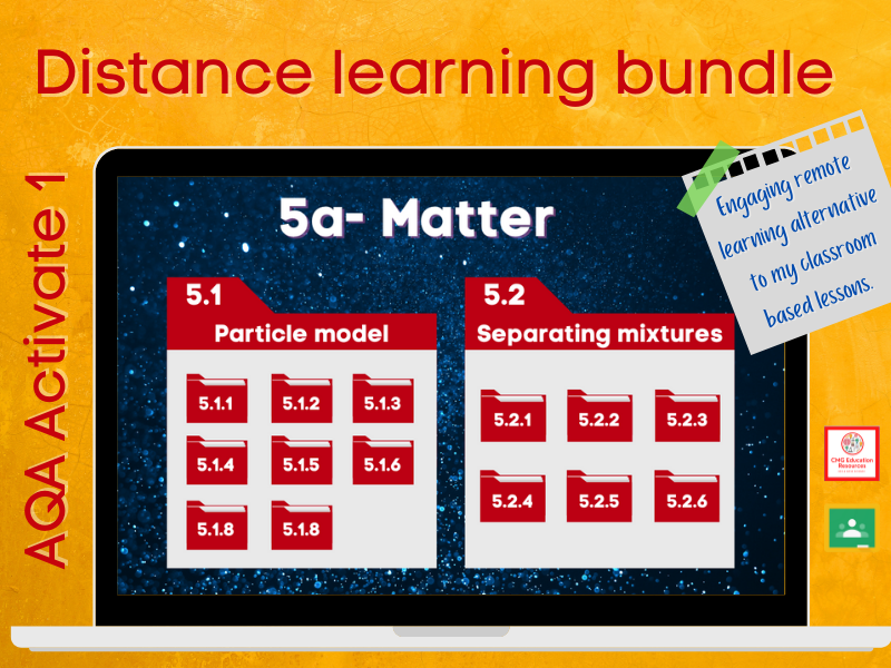 5a- Matter: Distance learning bundle (AQA KS3 Activate 1) | Teaching ...