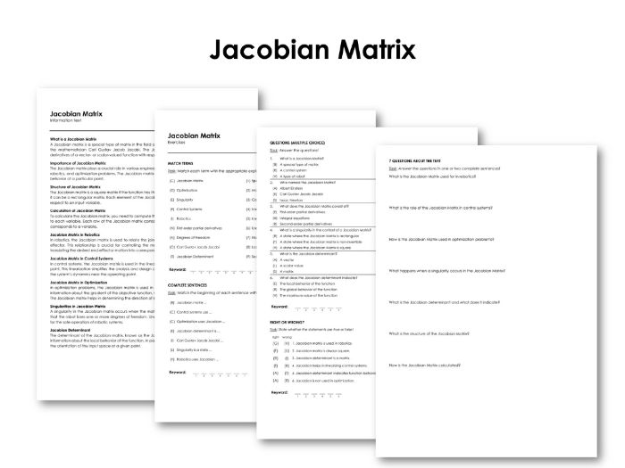 Jacobian Matrix | Teaching Resources