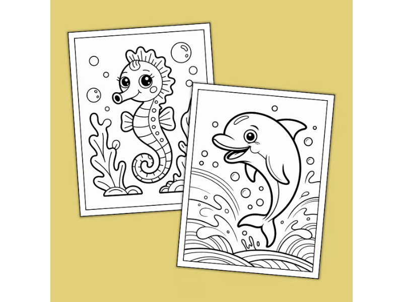 Cute Animals Coloring Sheets | Preschool Animal Coloring Sheets ...