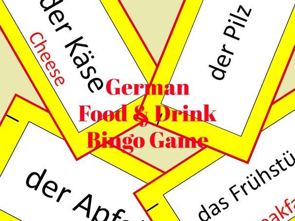 German Food & Drink Bingo Game Activity | Teaching Resources