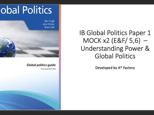 IBDP HL SL Global Politics Paper 1 MOCK Set 5, 6 – Understanding Power ...