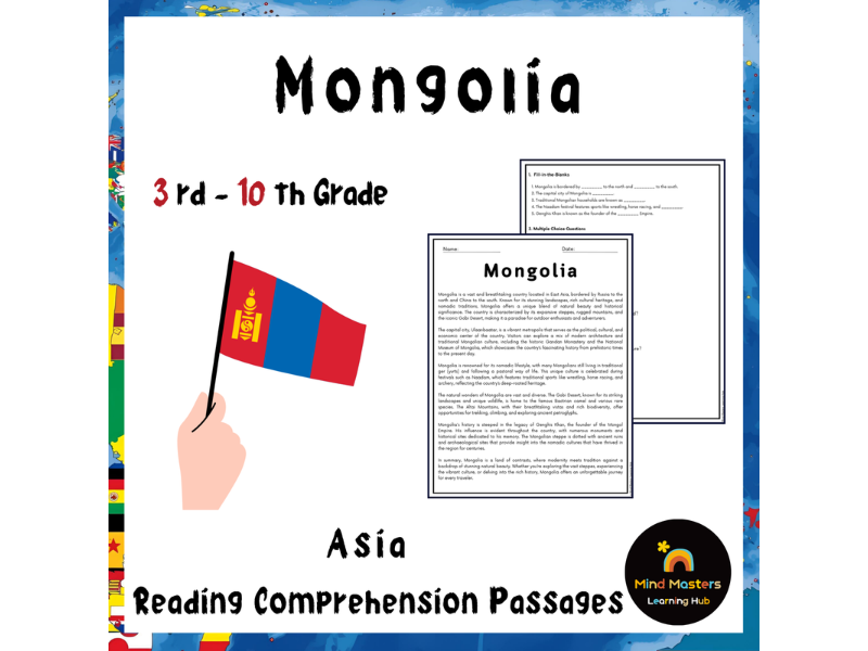 Asia Reading Comprehension Passages & Questions Worksheets Bundle#2 ...