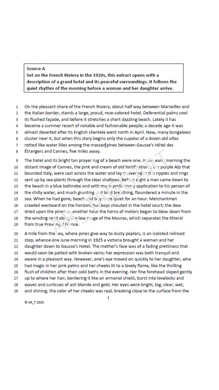 One AQA 2026 English Language Paper 1 Mock | Models (Fit) | Teaching ...