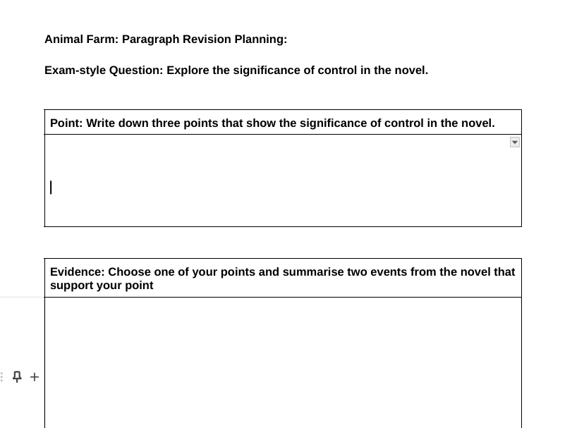 Animal Farm: Planning a Response Worksheet GCSE Edexcel | Teaching ...