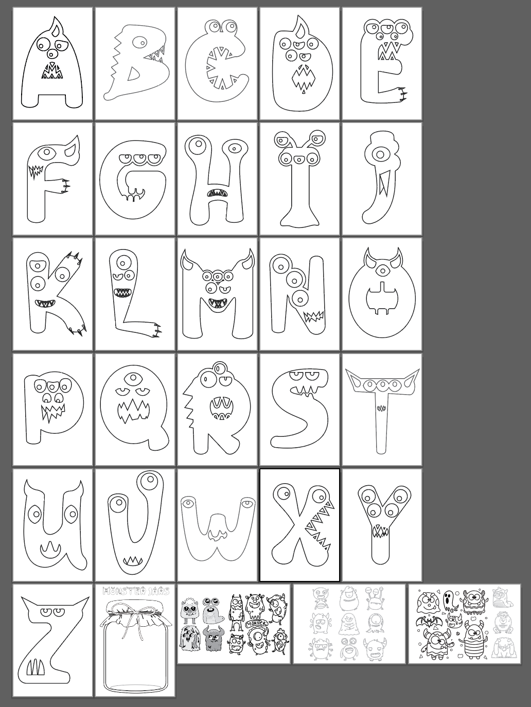 Monster Alphabet Colouring Pages | Fun ABC Monster Letters Activities ...