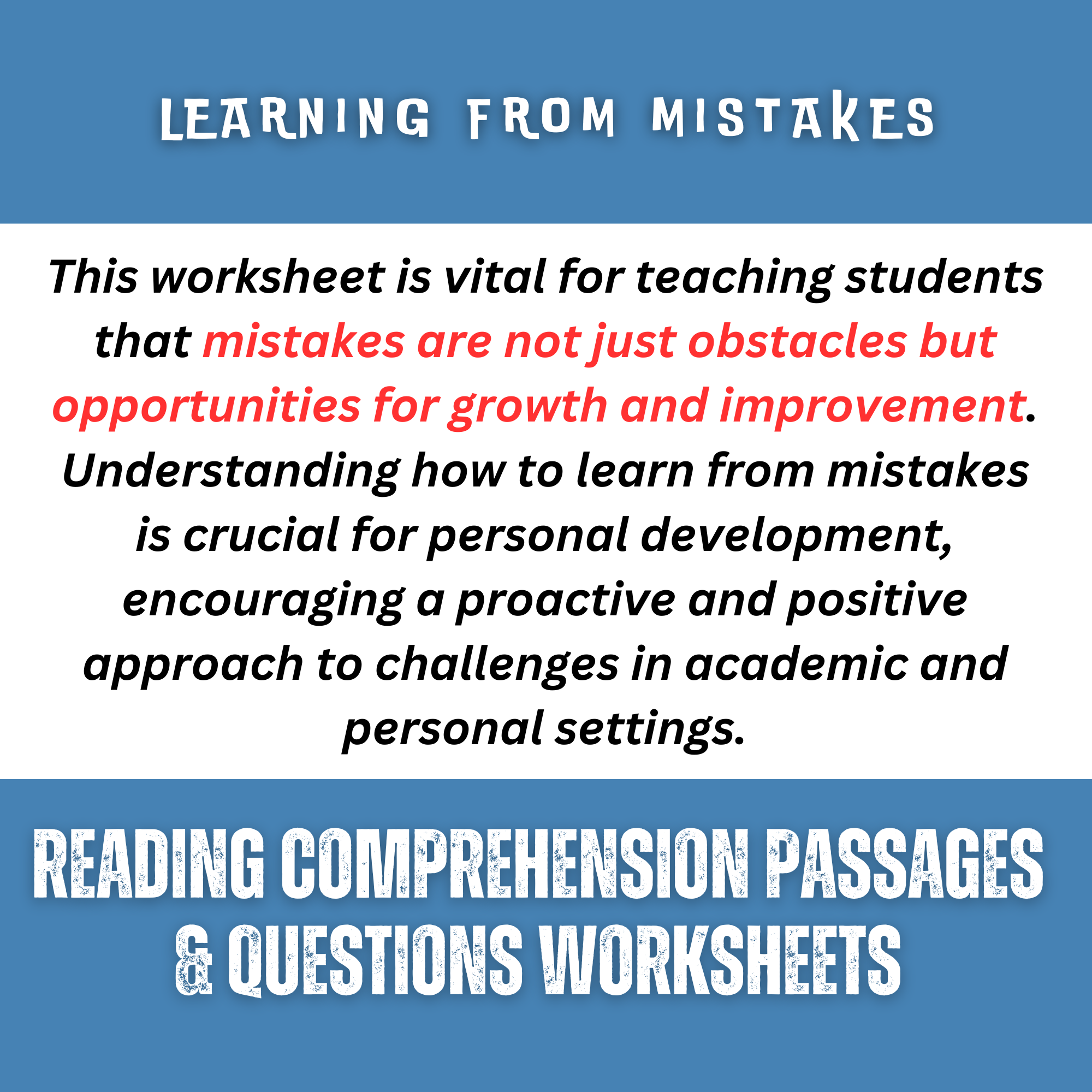 Learning from Mistakes -Psychology and Human Behavior Reading ...