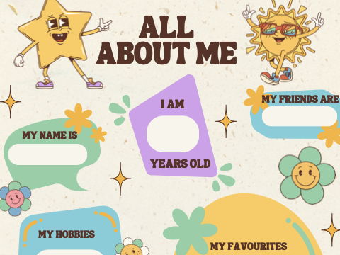 KS1 Transition Day All About Me Poster | Teaching Resources