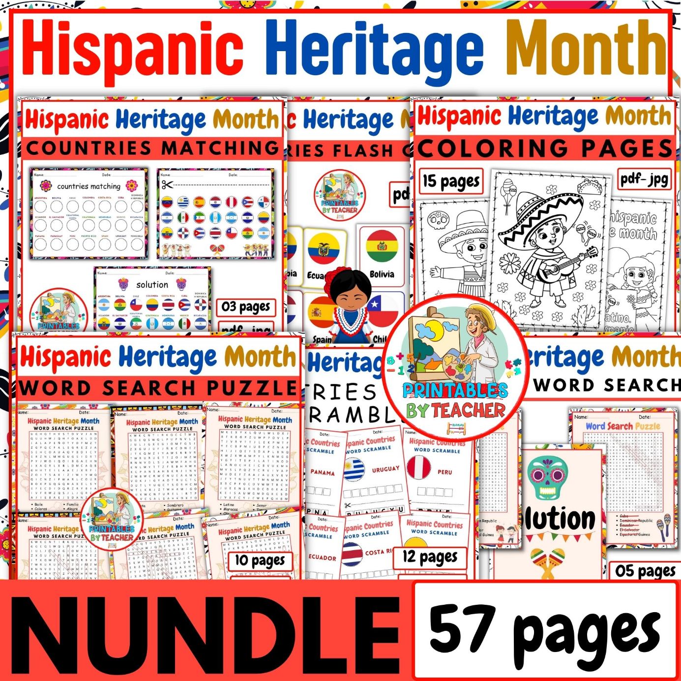 National Hispanic Heritage Month Activities BUNDLE Hispanic Games National Hispanic Heritage Month Activities BUNDLE Hispanic Games