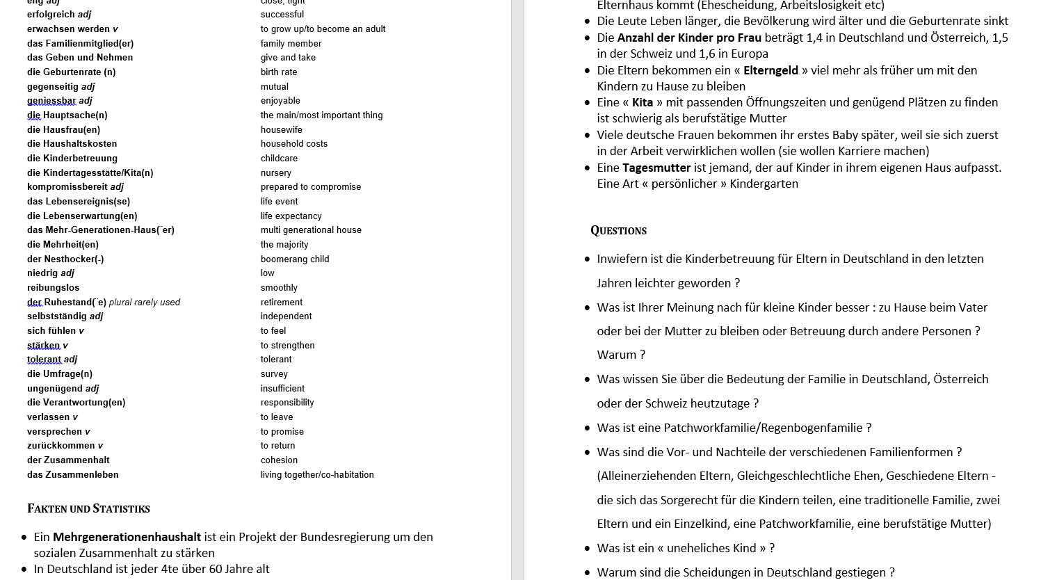 AQA A Level German Topic Work Booklet Theme 1 And 2 Teaching Resources