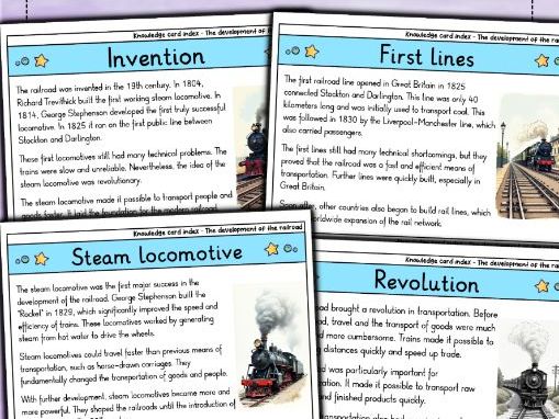 The Development of the Railway - Flashcards | History | Key Innovations ...
