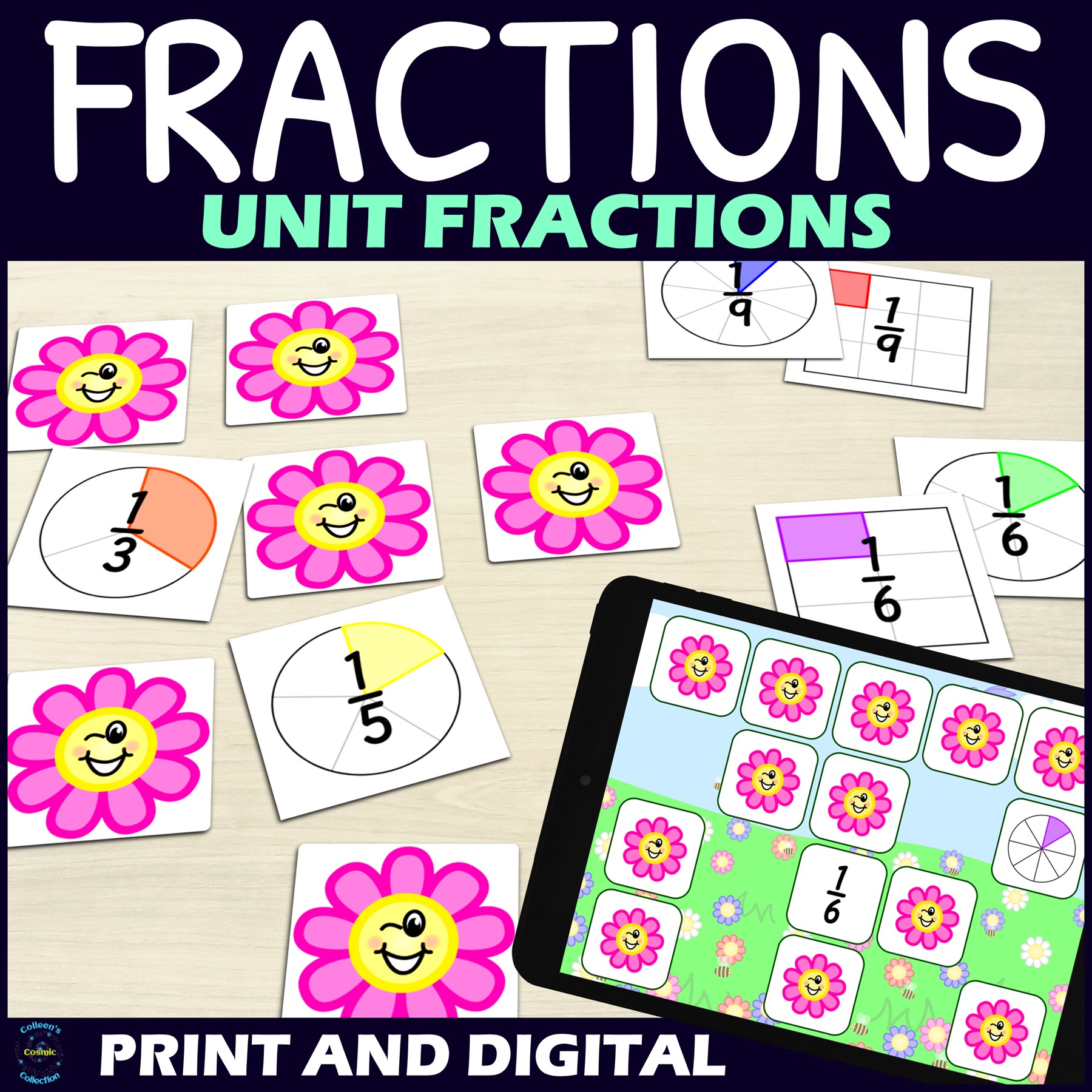 Spring Unit Fractions Digital Activity | Teaching Resources