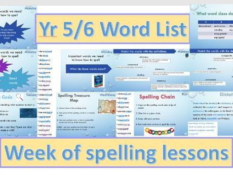 Spelling Lessons Years 5/6 Whole Term 4 | Teaching Resources