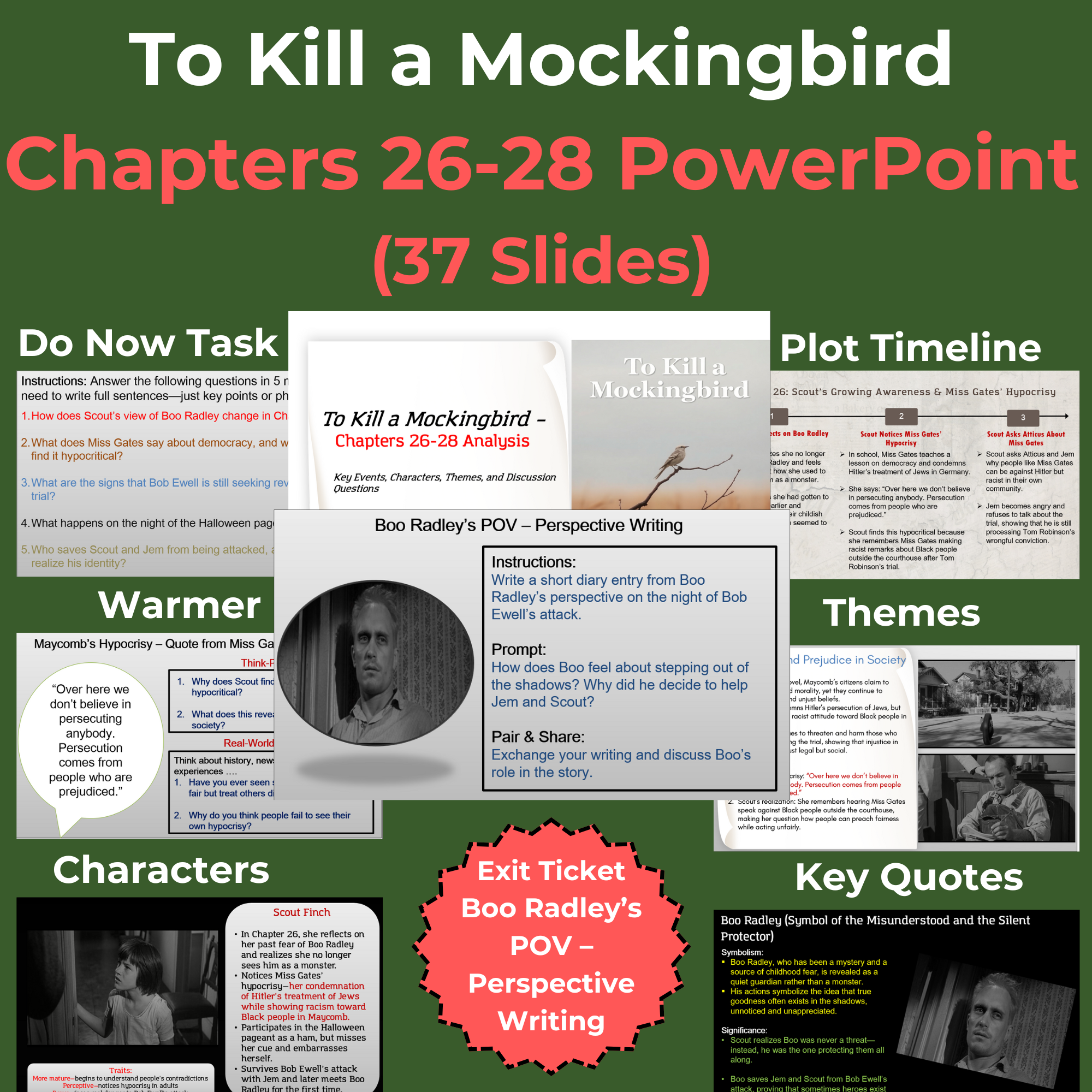 To Kill a Mockingbird Chapters 26-28 PowerPoint (PPT) Summary and ...