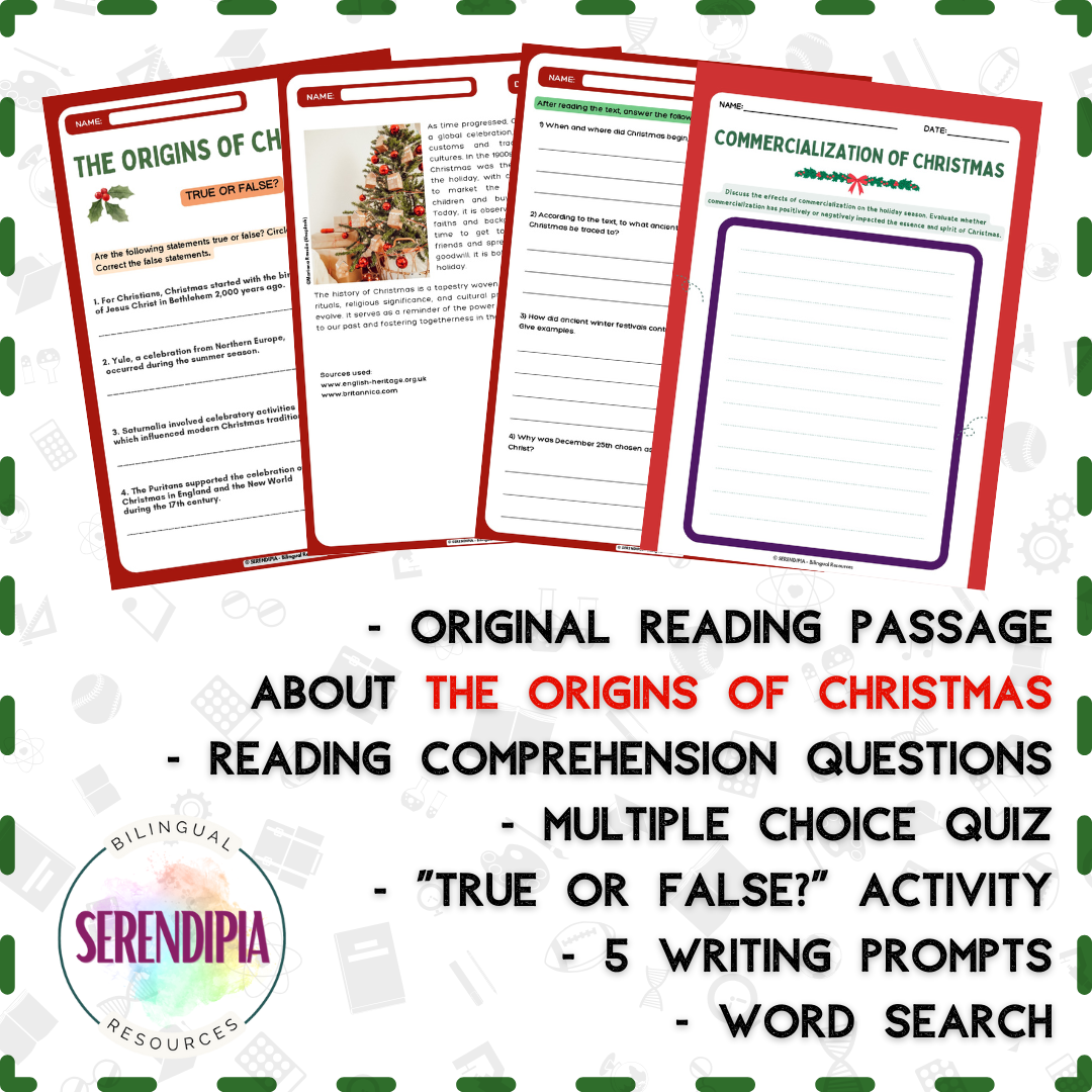 History of Christmas Reading Comprehension | Christmas Reading ...