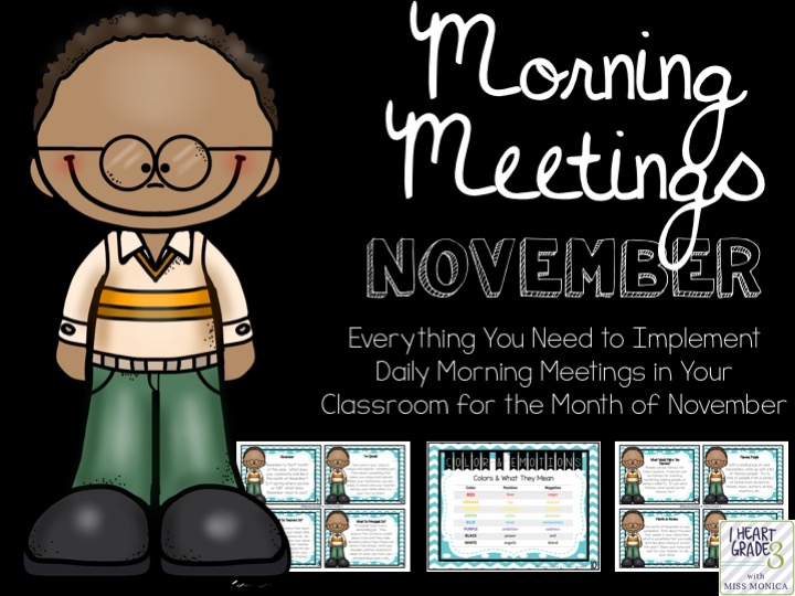November Morning Meetings | Teaching Resources
