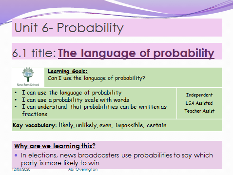 Year 7 Probability | Teaching Resources