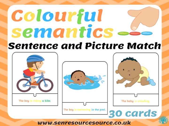 Colourful Semantics Sentence and Picture Jigsaw Match | Teaching Resources