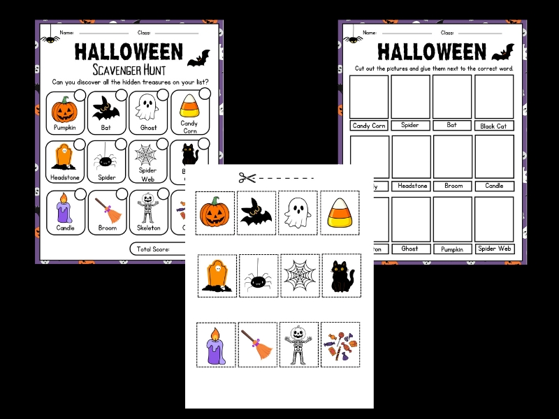 Halloween Scavenger Hunt Activity and Worksheet | Teaching Resources