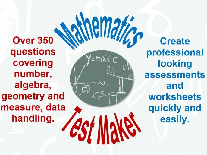 Mathematics Test Maker Free Version | Teaching Resources