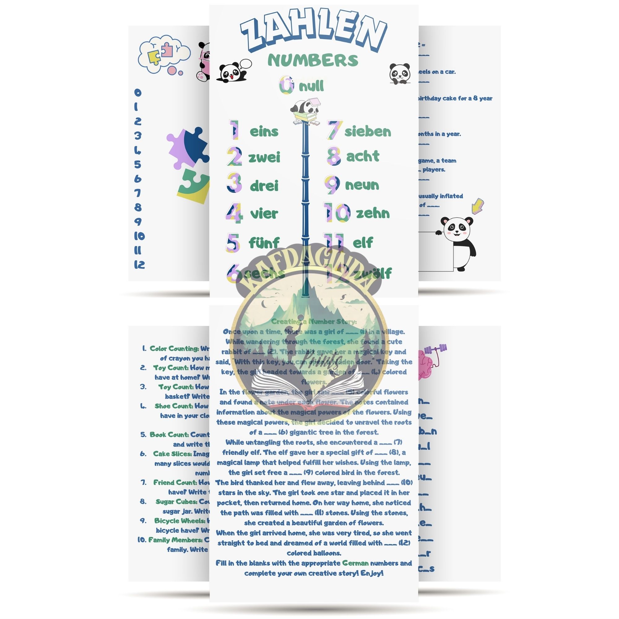 German Learning - Numbers ( Zahlen ) | Teaching Resources