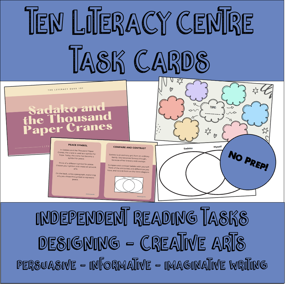 HUGE Resource Bundle - Sadako & the Thousand Paper Cranes - Workbook ...