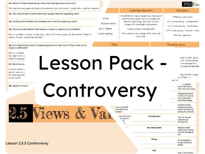 2.5.3 Controversy Lesson Plan | Teaching Resources