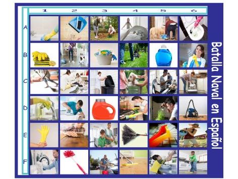 Household Chores and Cleaning Supplies 6 Spanish Photo Game Bundle ...
