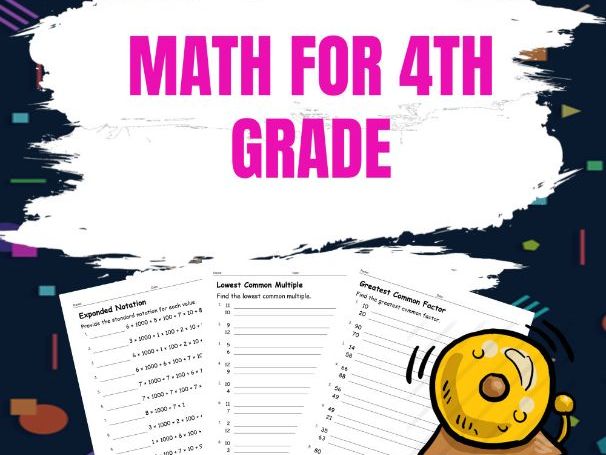Grade 4 Math Worksheets Fractions Decimals Expanded Notation 