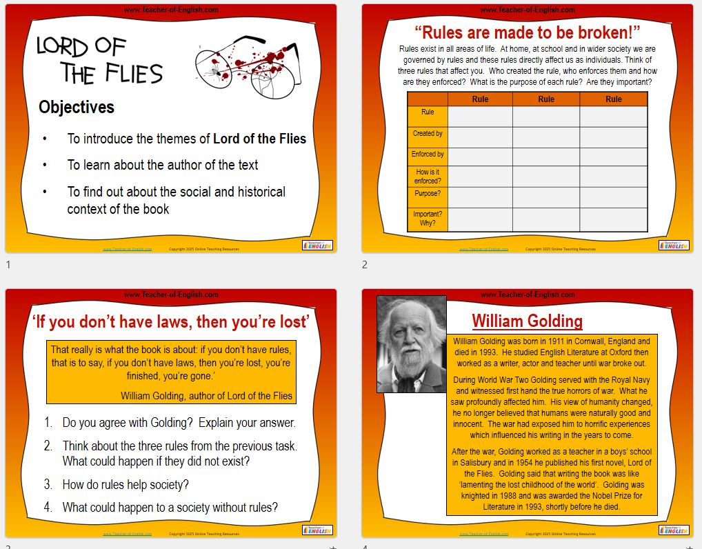 Lord of the Flies - Context | Teaching Resources