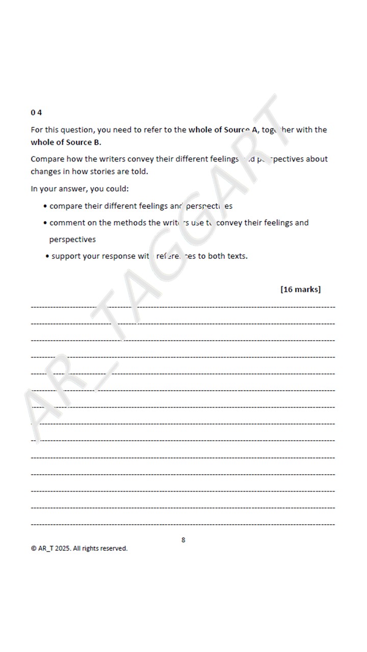 One AQA 2026 GCSE English Language Paper 2 Mock | Models - (Har ...