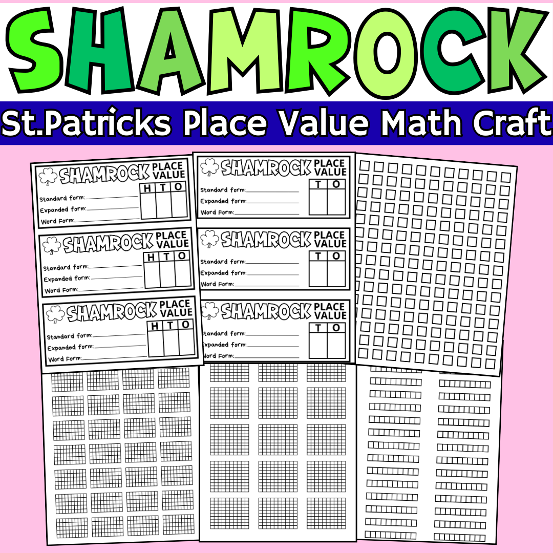 Shamrock Place Value Math Craft March St Patricks Day Bulletin Board ...