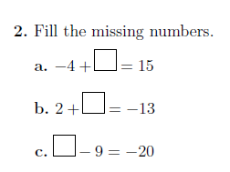 Adding and subtracting positive and negative numbers worksheet no 5 ...