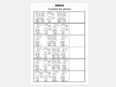 Complete the pattern | Teaching Resources