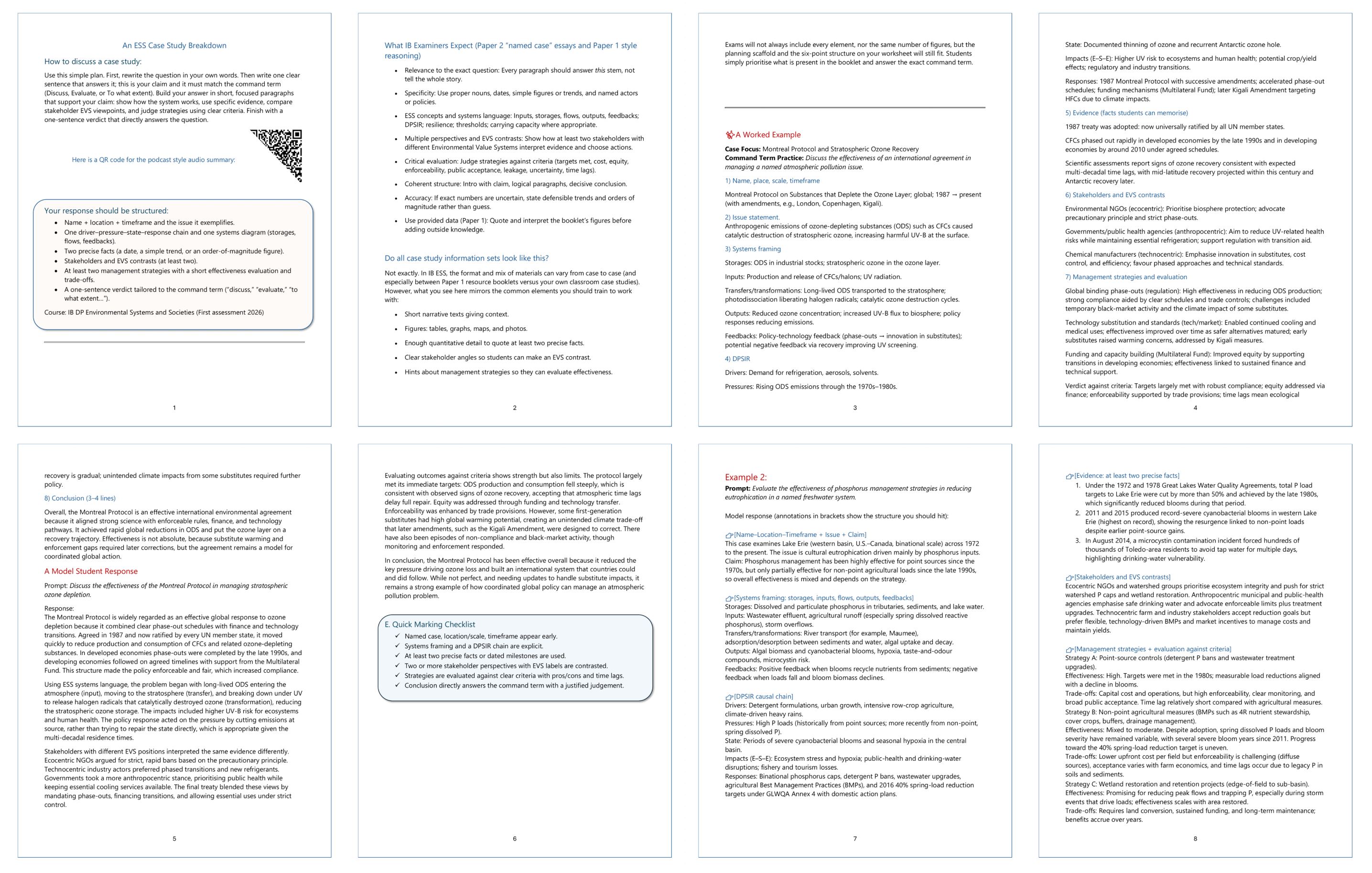 IB DP ESS Case Study Guide, Methodology & Audio Review - 2026 ...