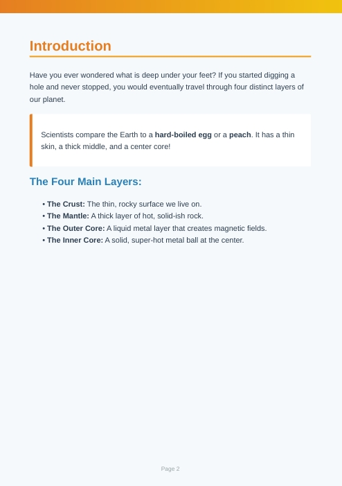 Journey to the Center of the Earth: Layers of the Earth Reading Booklet ...