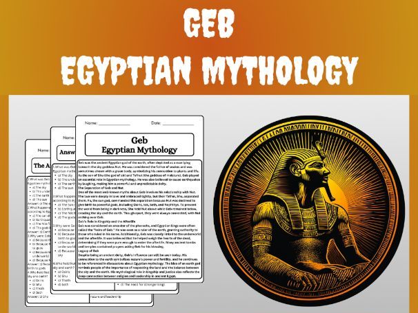 Geb - Egyptian Mythology Reading Comprehension Passages & Questions ...