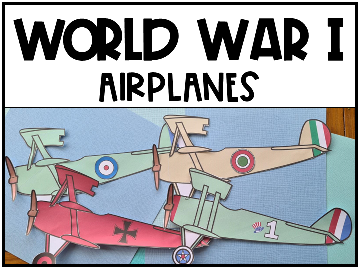 First World War One Aeroplanes WWI British, American, Red Baron Crafts ...
